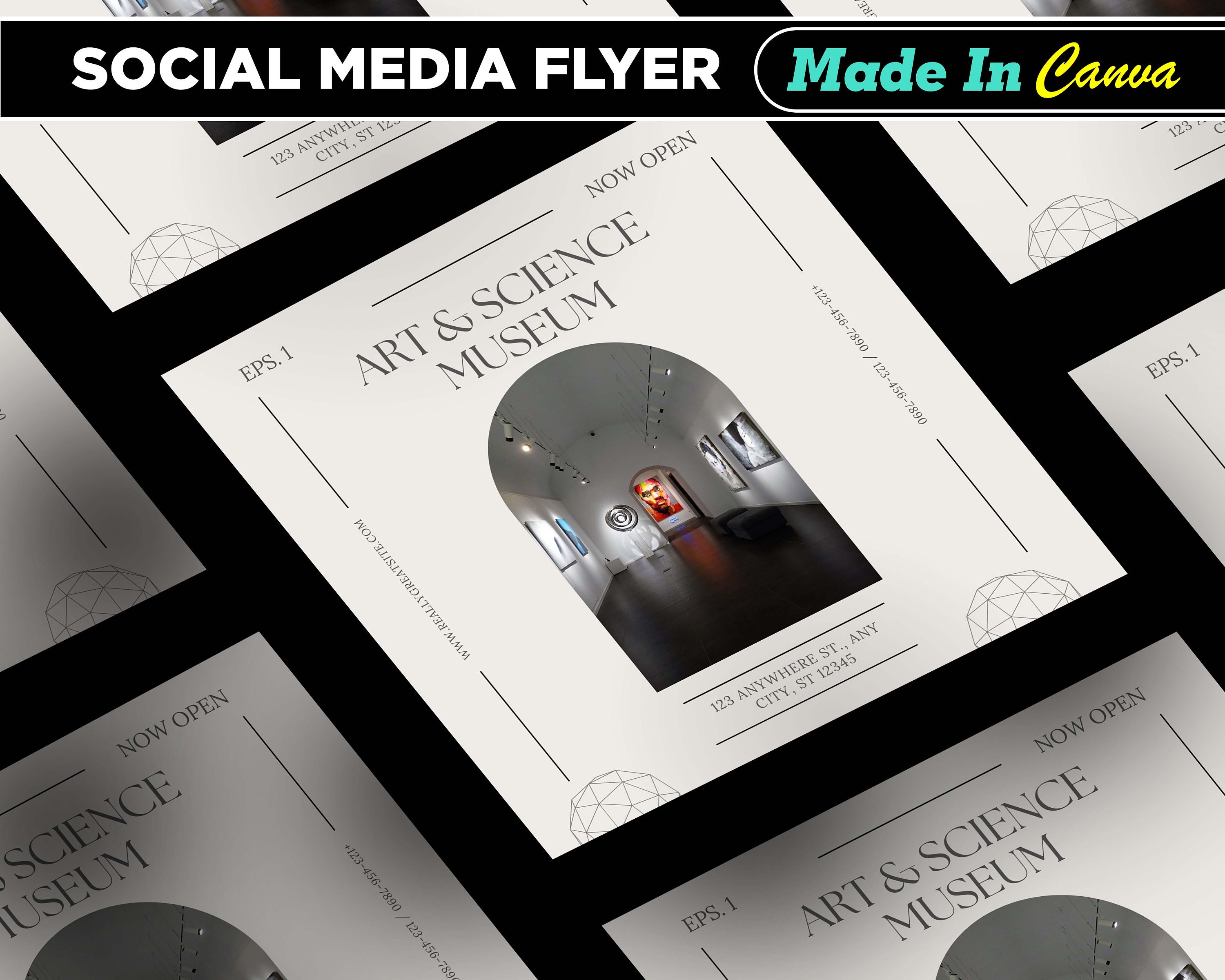 Art and Science Museum Flyer, DIY Canva Art & Science Museum Flyer ...