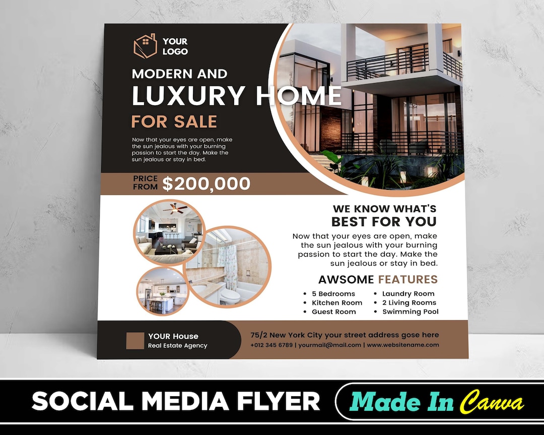 Real Estate Prospecting Flyer, DIY Canva Real Estate Prospecting Flyer ...