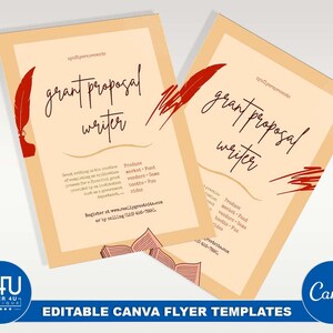 Grant Proposal Writer Flyer, DIY Canva Grant Proposal Writer Flyer ...
