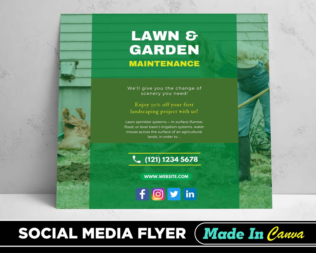 Irrigation Services Flyer, DIY Canva Irrigation Services Template 2022 ...