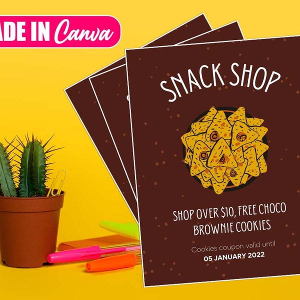 Snack Cart Template - Etsy