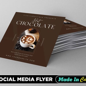 Hot Chocolate Flyer, DIY Canva Hot Chocolate Flyer Template 2022 ...
