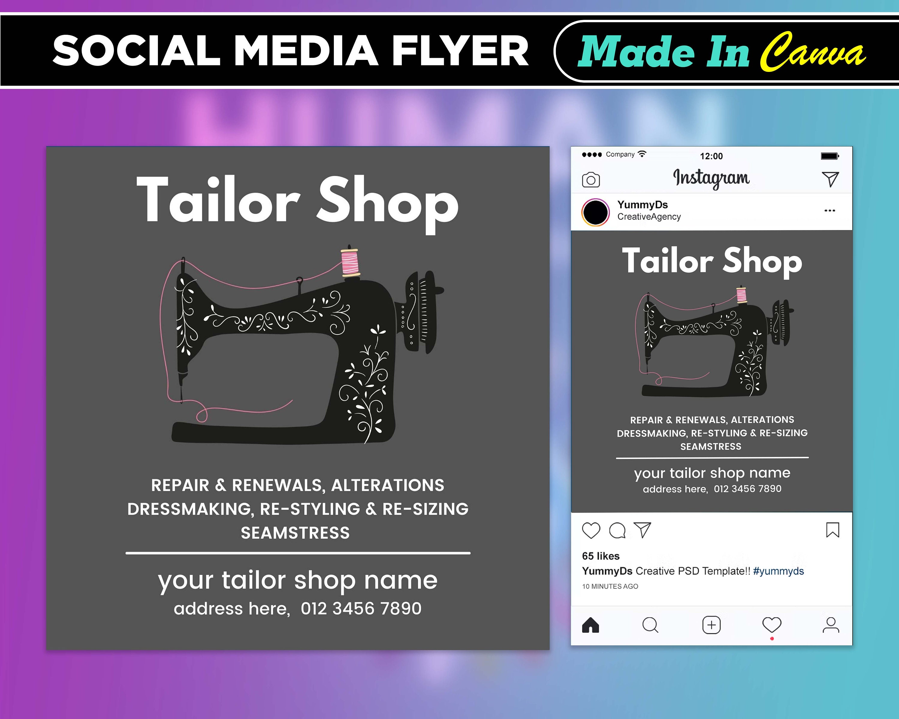 Tailoring Shop Flyer, DIY Canva Tailoring Shop Flyer Template 2022 ...