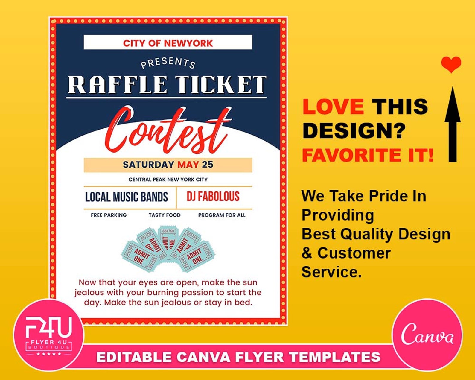 Raffle Fundraiser Flyer DIY Canva Raffle Fundraiser - Etsy