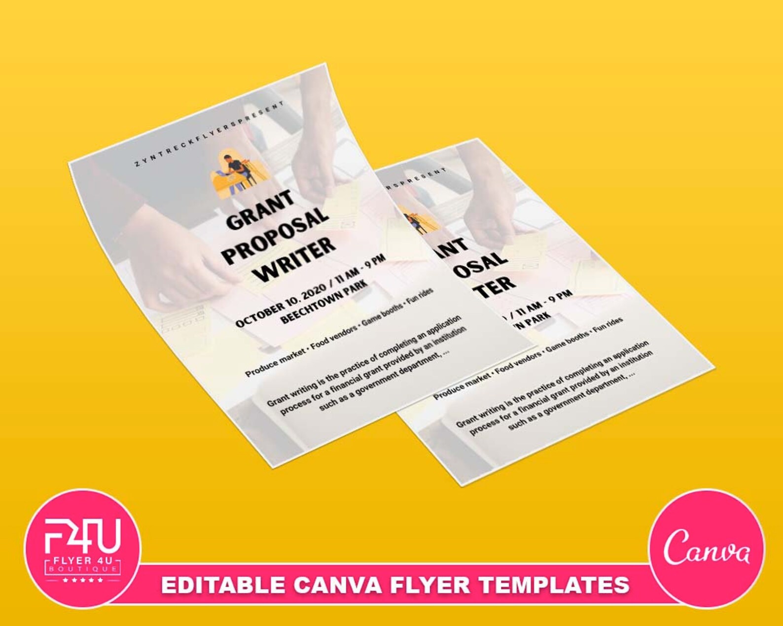 Grant Proposal Writer Flyer, DIY Canva Grant Proposal Writer Flyer ...