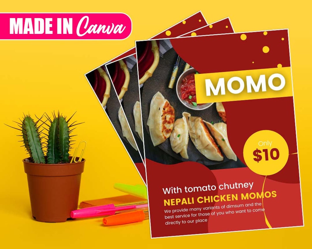 Momo Flyer DIY Canva Momo Templates Editable Canva US Letter - Etsy