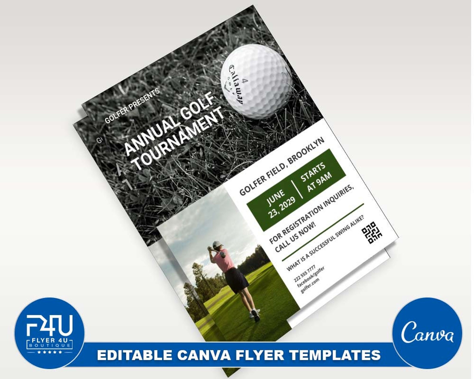 Golf Coach Flyer DIY Canva Golf Coach Flyer Template 2022 - Etsy