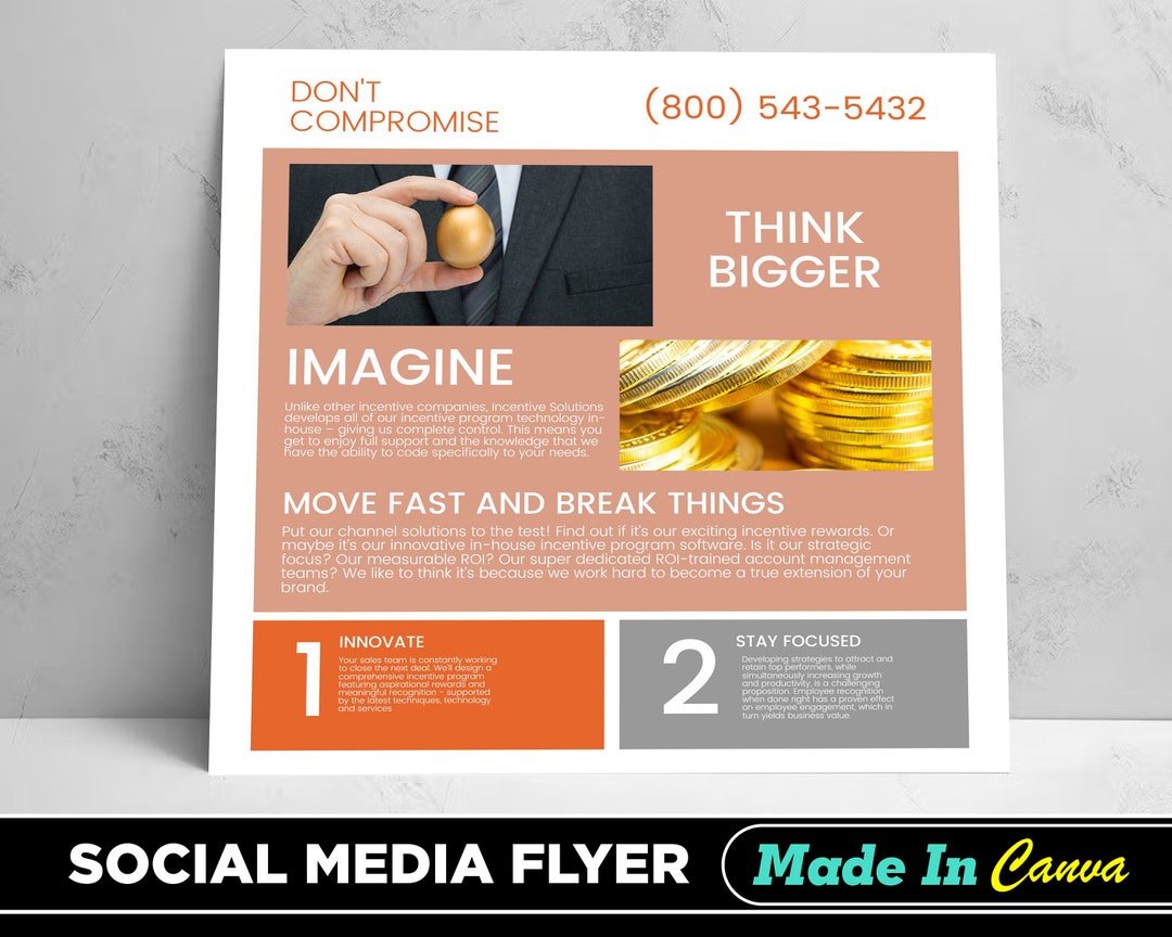 Incentive Flyer Diy Canva Incentive Flyer Template Editable Etsy