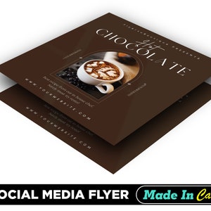 Hot Chocolate Flyer, DIY Canva Hot Chocolate Flyer Template 2022 ...