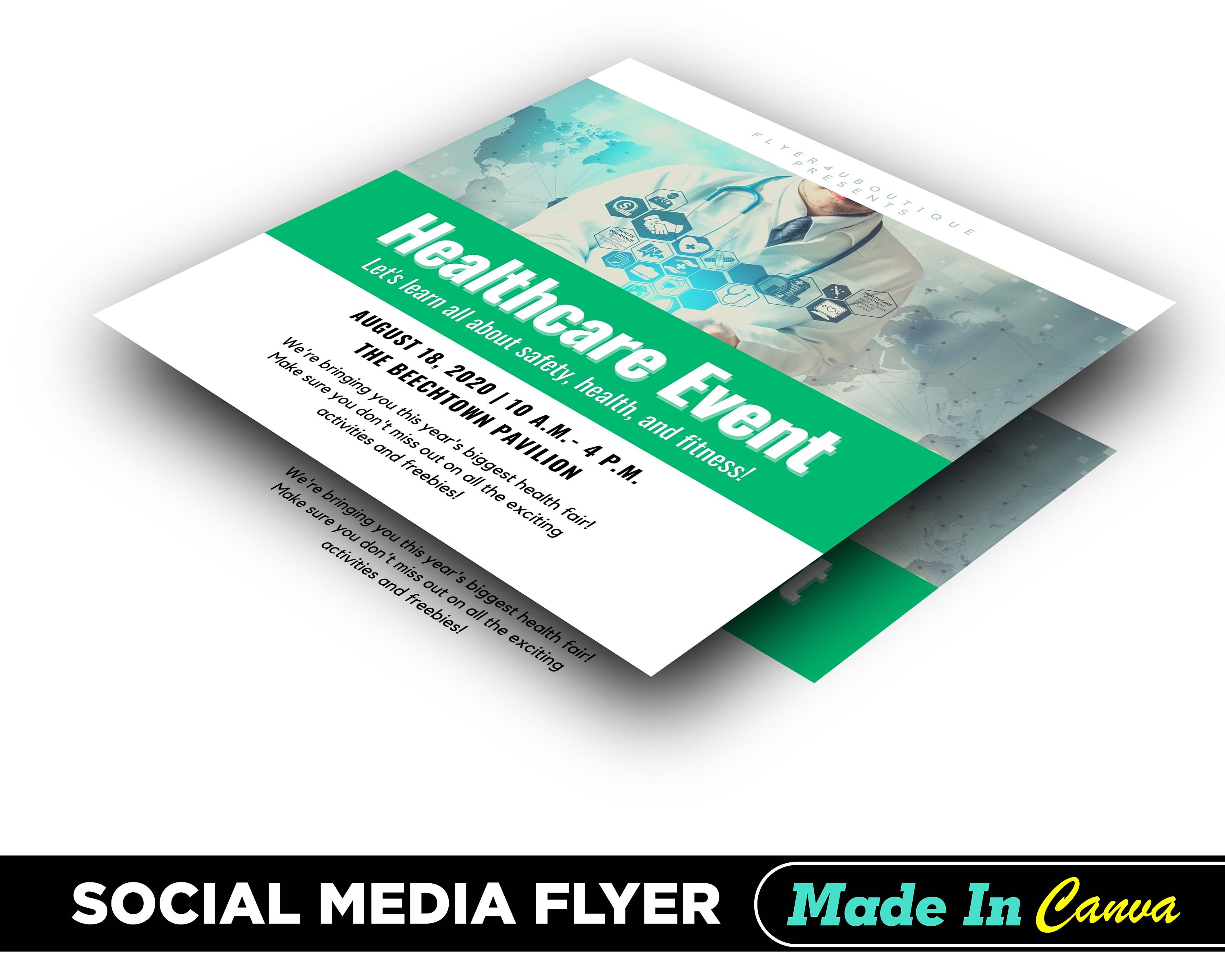 Healthcare Event Flyer, DIY Canva Healthcare Event Flyer Template 2022 ...