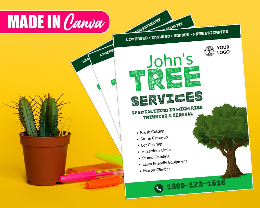Tree Service Flyer, DIY Canva Tree Service Flyer Template 2022 ...