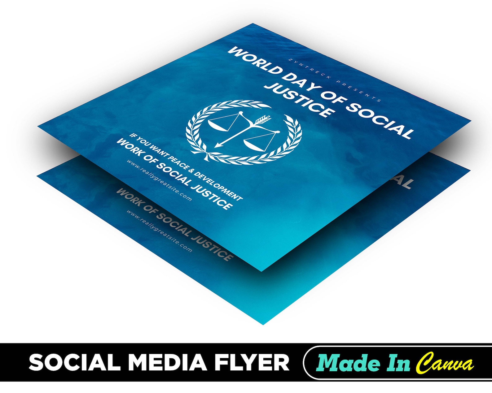 World Day of Social Justice Flyer DIY Canva World Day of - Etsy