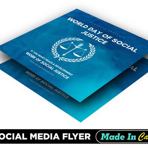 World Day of Social Justice Flyer, DIY Canva World Day of Social ...