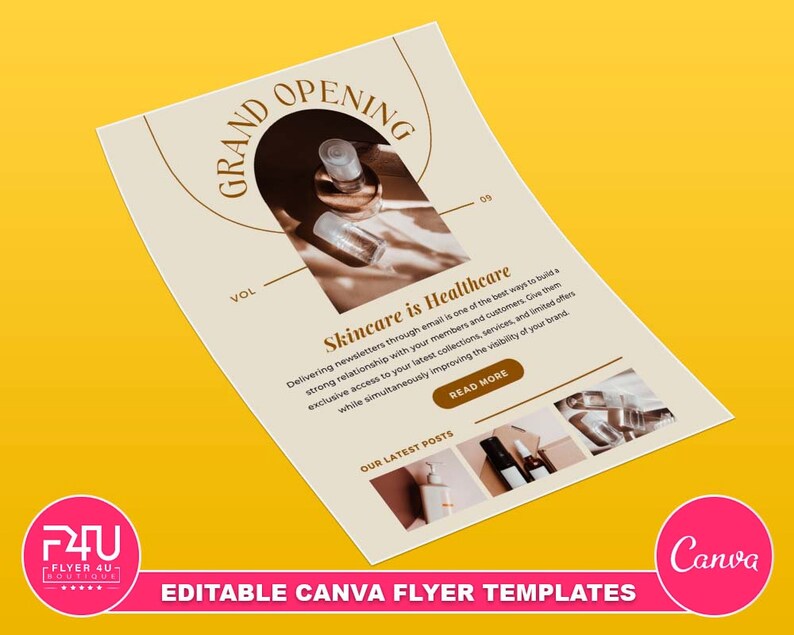 Spa Grand Opening Flyer DIY Canva Spa Grand Opening | Etsy