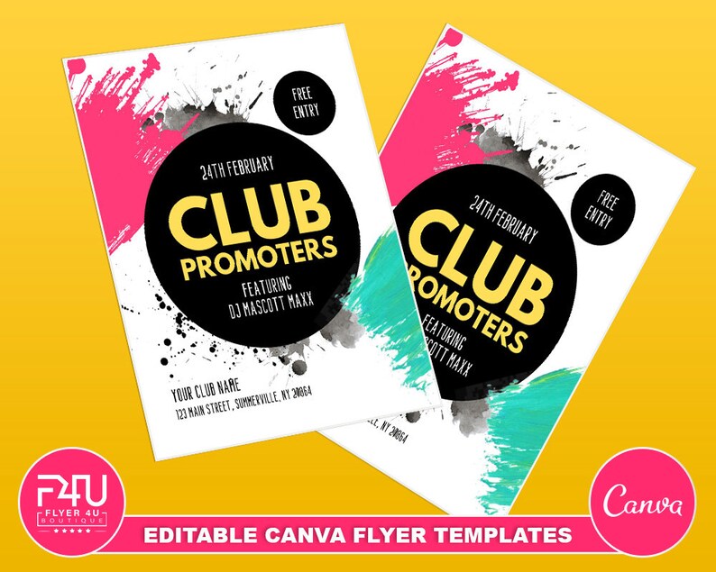Club Promoters Flyer DIY Canva Club Promoters Flyer Template - Etsy