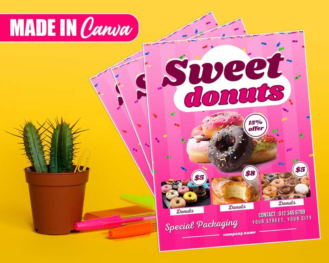Sweet Shop Flyers DIY Canva Sweet Shop Flyers Editable Canva - Etsy