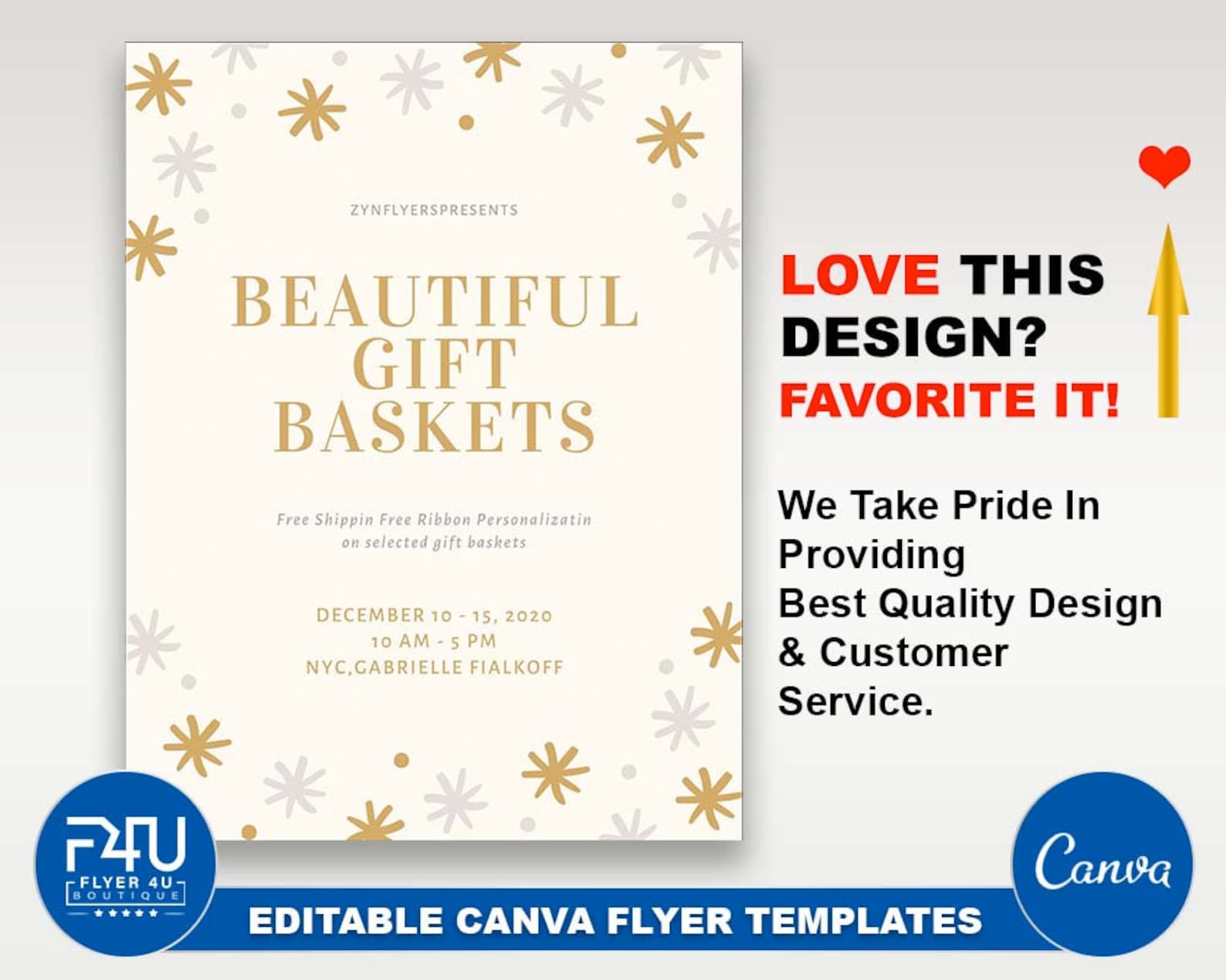 Gift Basket Flyer DIY Canva Gift Basket Flyer Template 2022 - Etsy