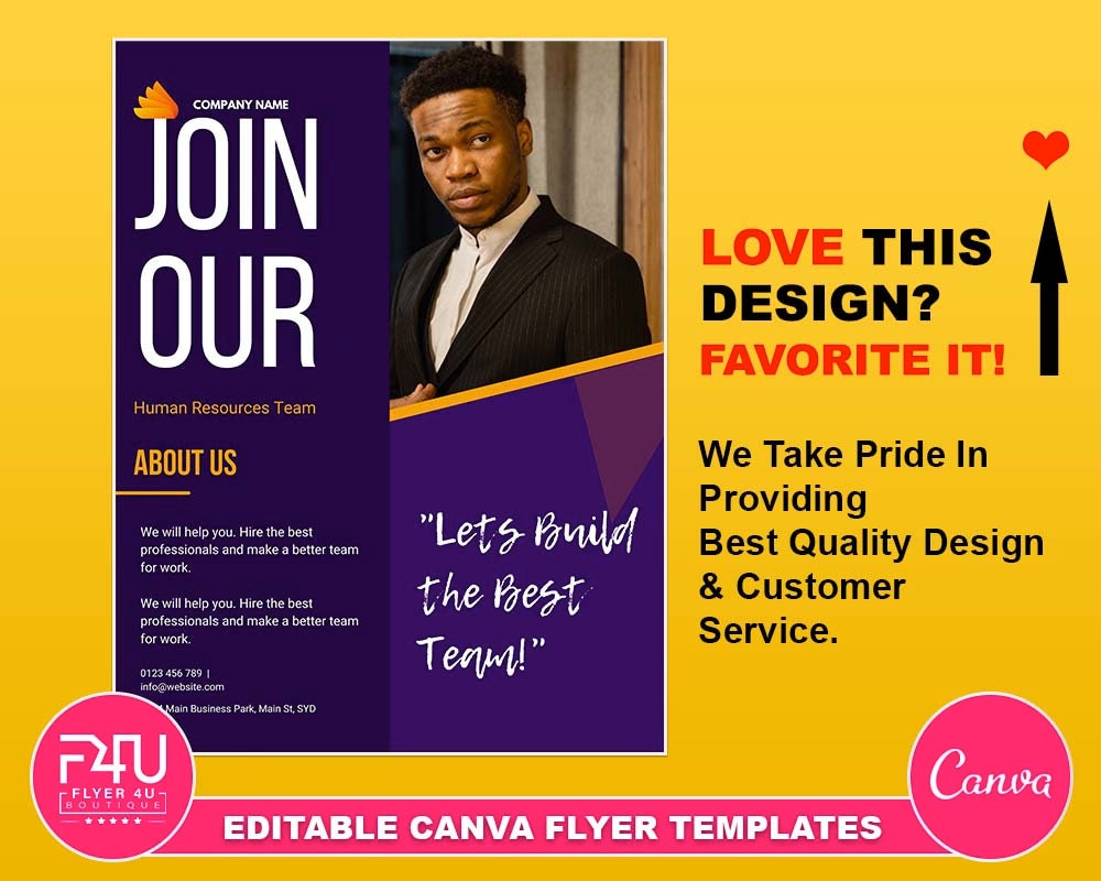Human Resources Flyer DIY Canva Human Resources Flyer - Etsy