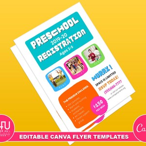 School Registration Flyer, DIY Canva School Registration Templates ...