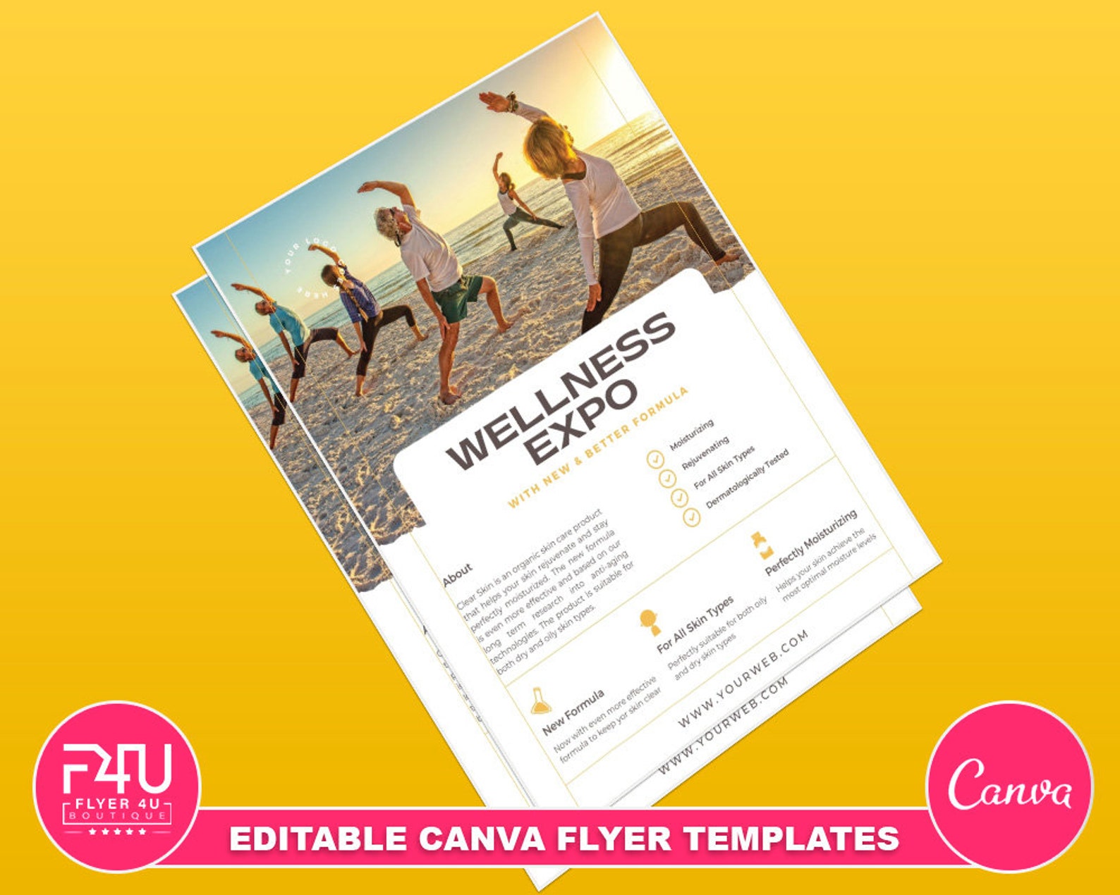 Wellness Expo Flyer, DIY Canva Wellness Expo Flyer Template 2022 ...