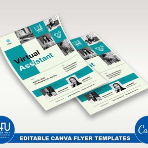Virtual Assistant Flyer DIY Canva Virtual Assistant Flyer | Etsy