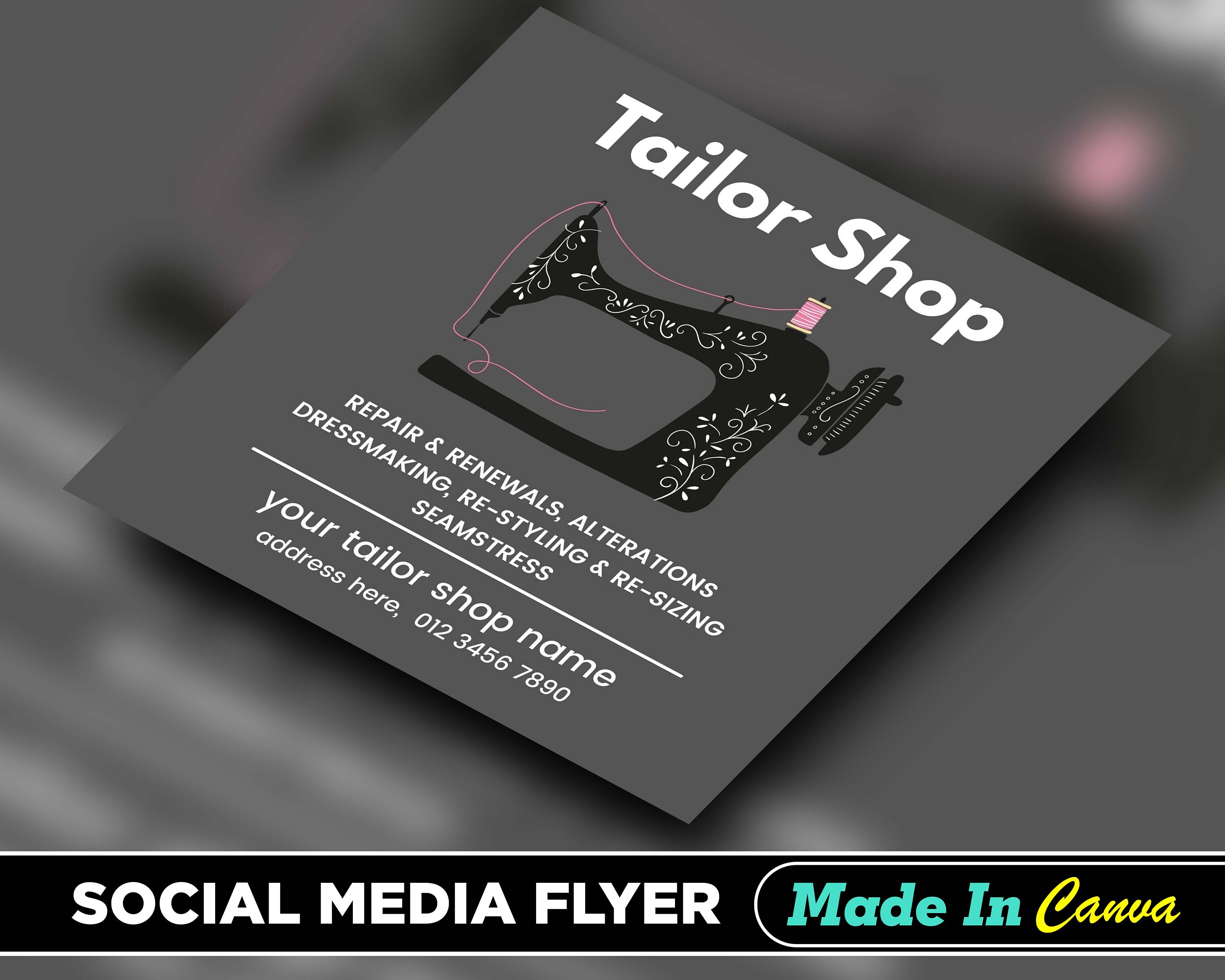 Tailoring Shop Flyer, DIY Canva Tailoring Shop Flyer Template 2022 ...