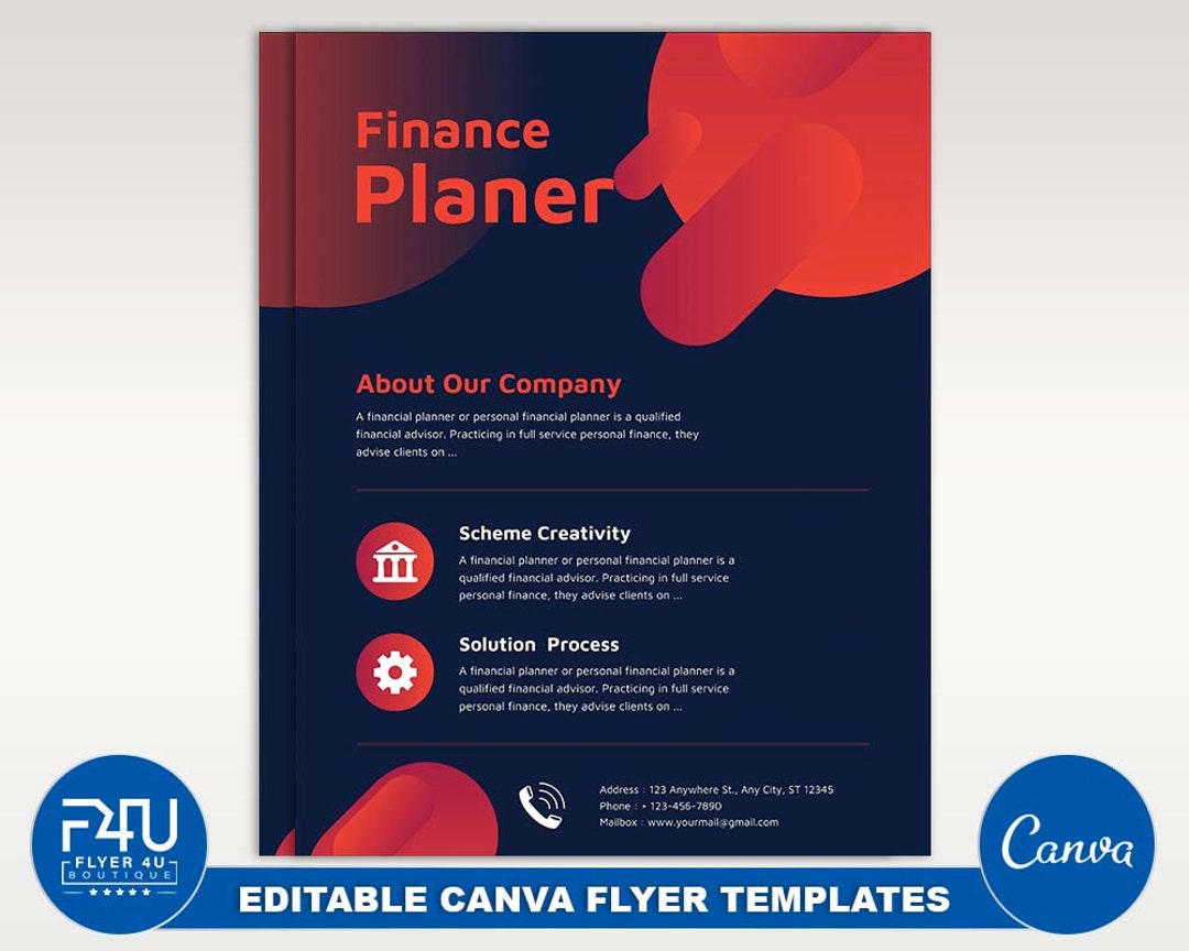Financial Planer Flyer DIY Financial Planer Writer Flyer - Etsy