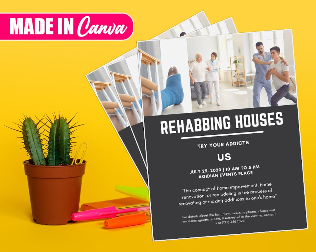 Rehabbing Houses Flyer, DIY Canva Rehabbing Houses Flyer Template 2022 ...