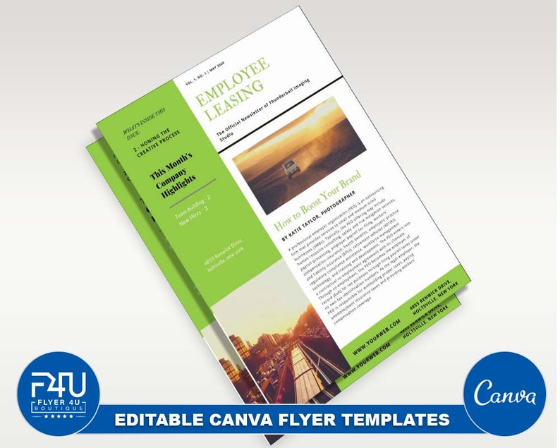 Employee Leasing Flyer, DIY Canva Employee Leasing Flyer Template 2022 ...