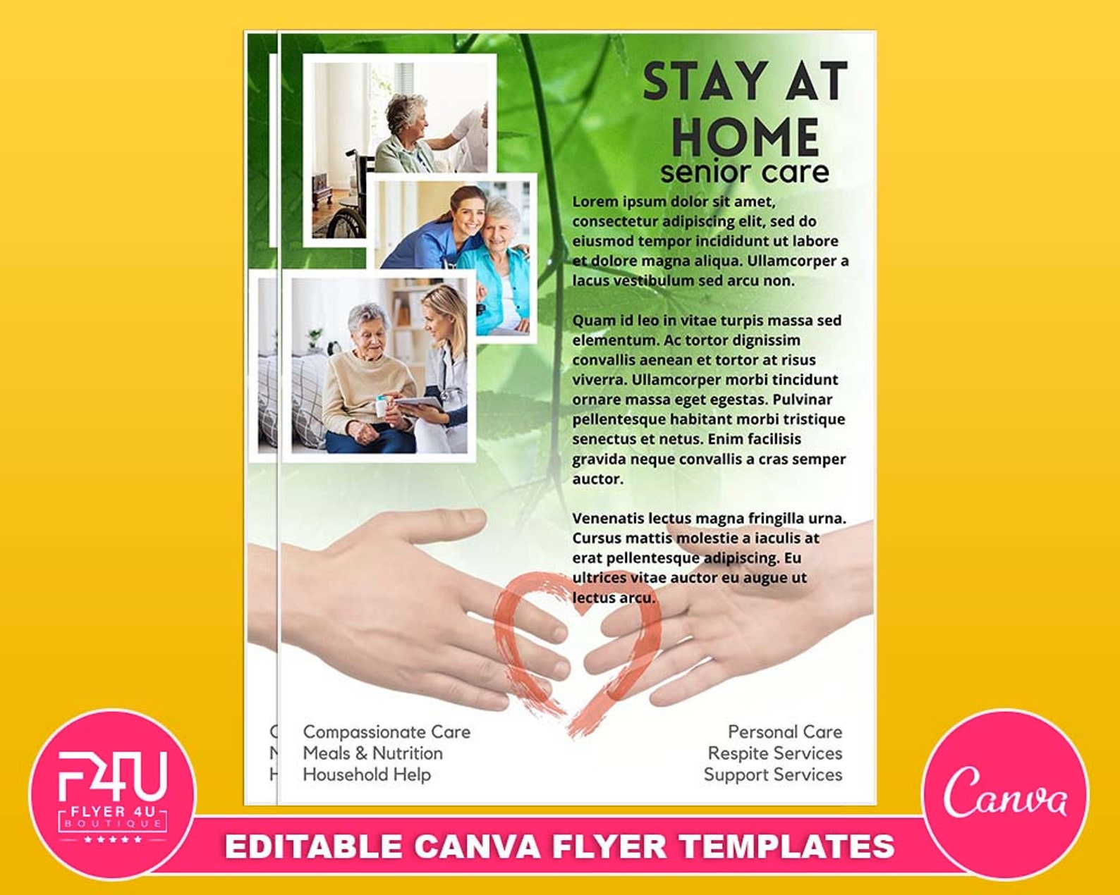 In Home Caregiver Flyer DIY Canva in Home Caregiver - Etsy