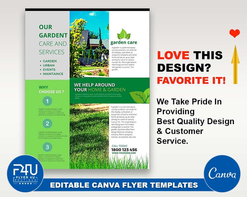 Garden Flyer DIY Canva Garden Flyer Template 2022 Editable - Etsy