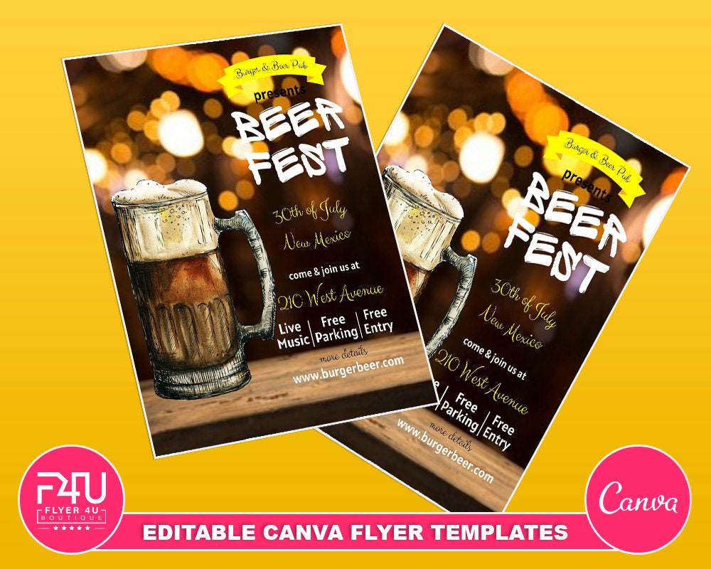 Brew Pub Flyer DIY Canva Brew Pub Flyer Template 2022 - Etsy