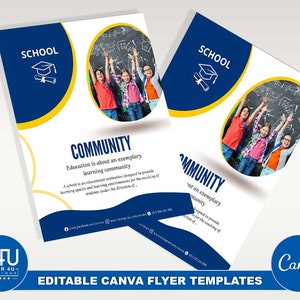 School Flyer, DIY Canva School Flyer Template 2022, Editable Canva US ...