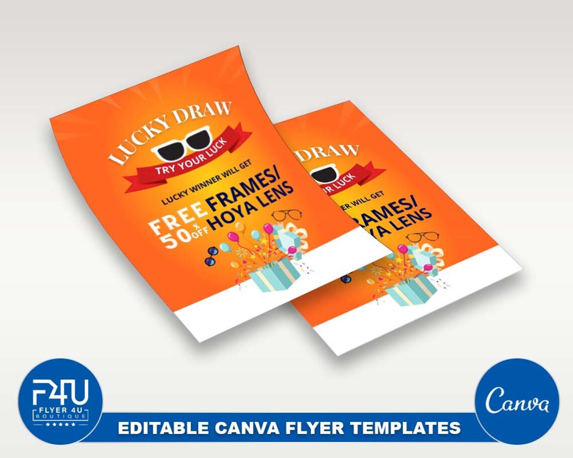 Raffle Flyer DIY Canva Raffle Flyer Template 2022 Editable - Etsy