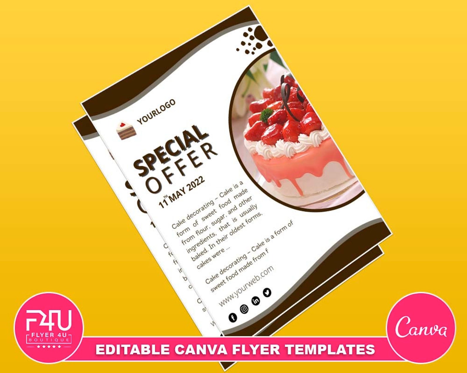 Cake Making Flyer DIY Canva Cake Making Flyer Template 2022 - Etsy