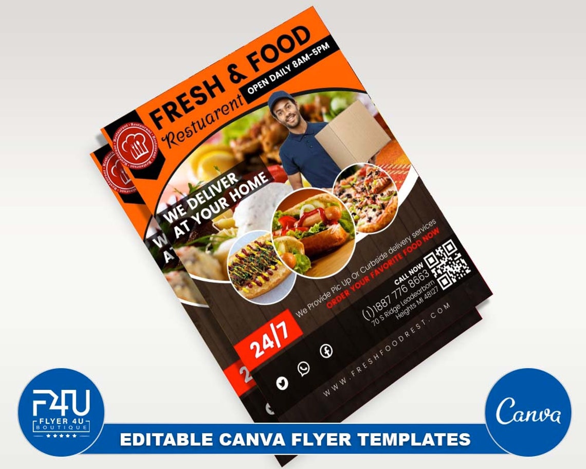 Delivery Service Flyer DIY Canva Delivery Business Flyer - Etsy