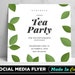Tea Party Flyer, DIY Canva Tea Party Flyer Template 2022, Editable ...