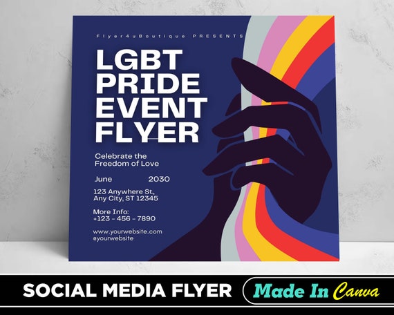 LGBT Pride Event Flyer DIY Canva Lgbt Pride Event Flyer - Etsy
