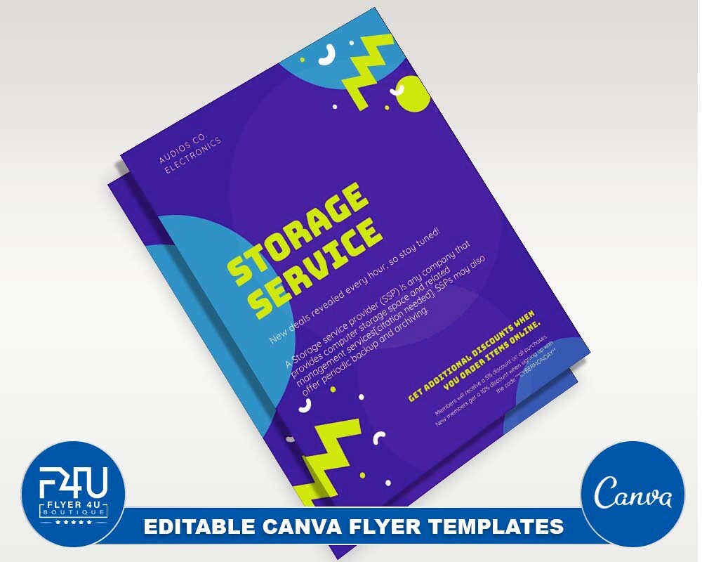 Storage Service Flyer, DIY Canva Storage Service Flyer Template 2022 ...