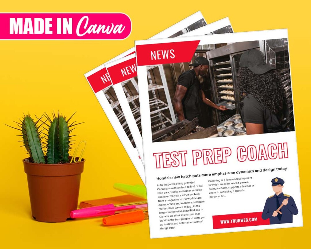 Test Prep Coach Flyer, DIY Canva Test Prep Coach Flyer Template 2022 ...