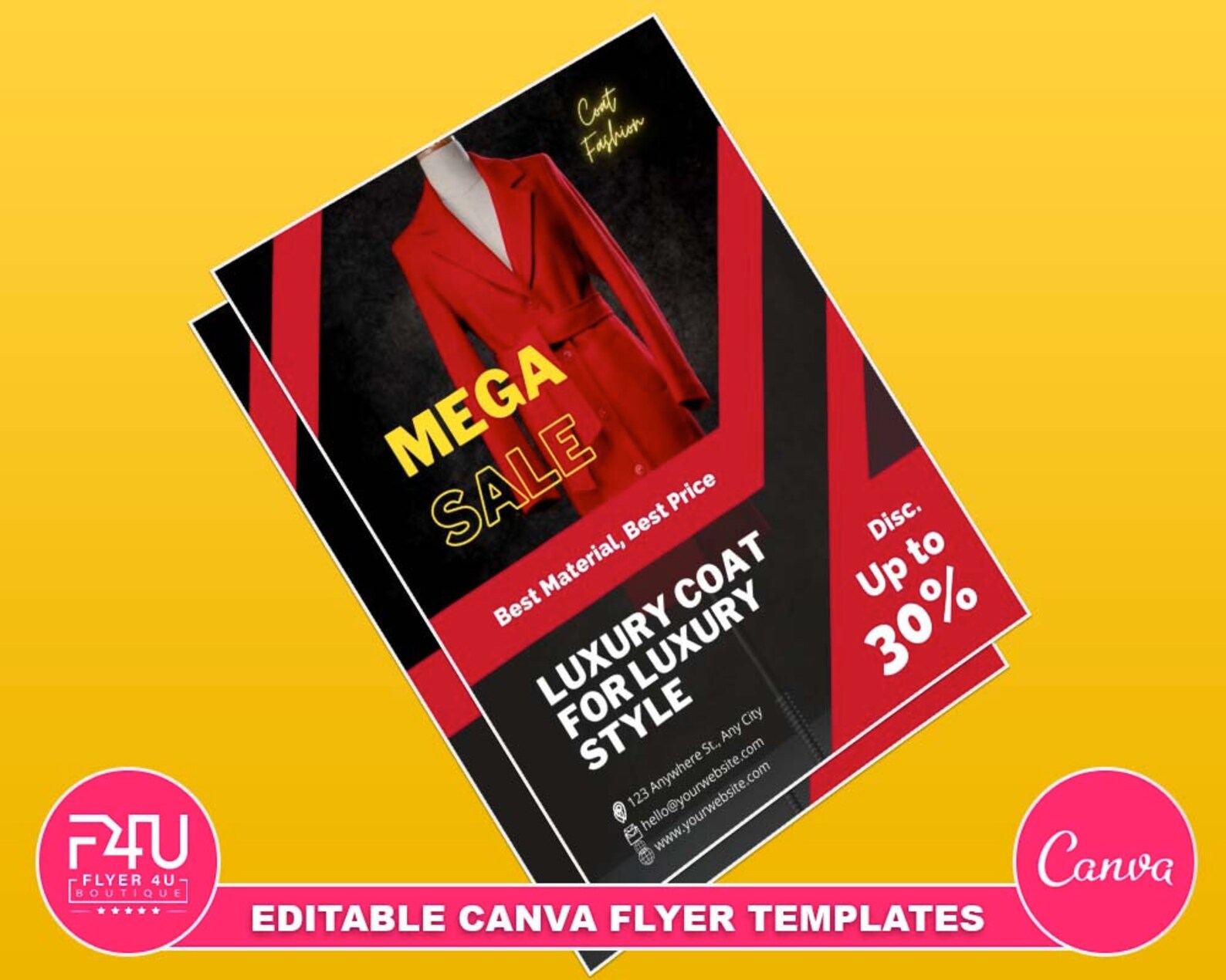 Suit up Flyer, DIY Canva Suit up Flyer Template, Editable Canva US ...
