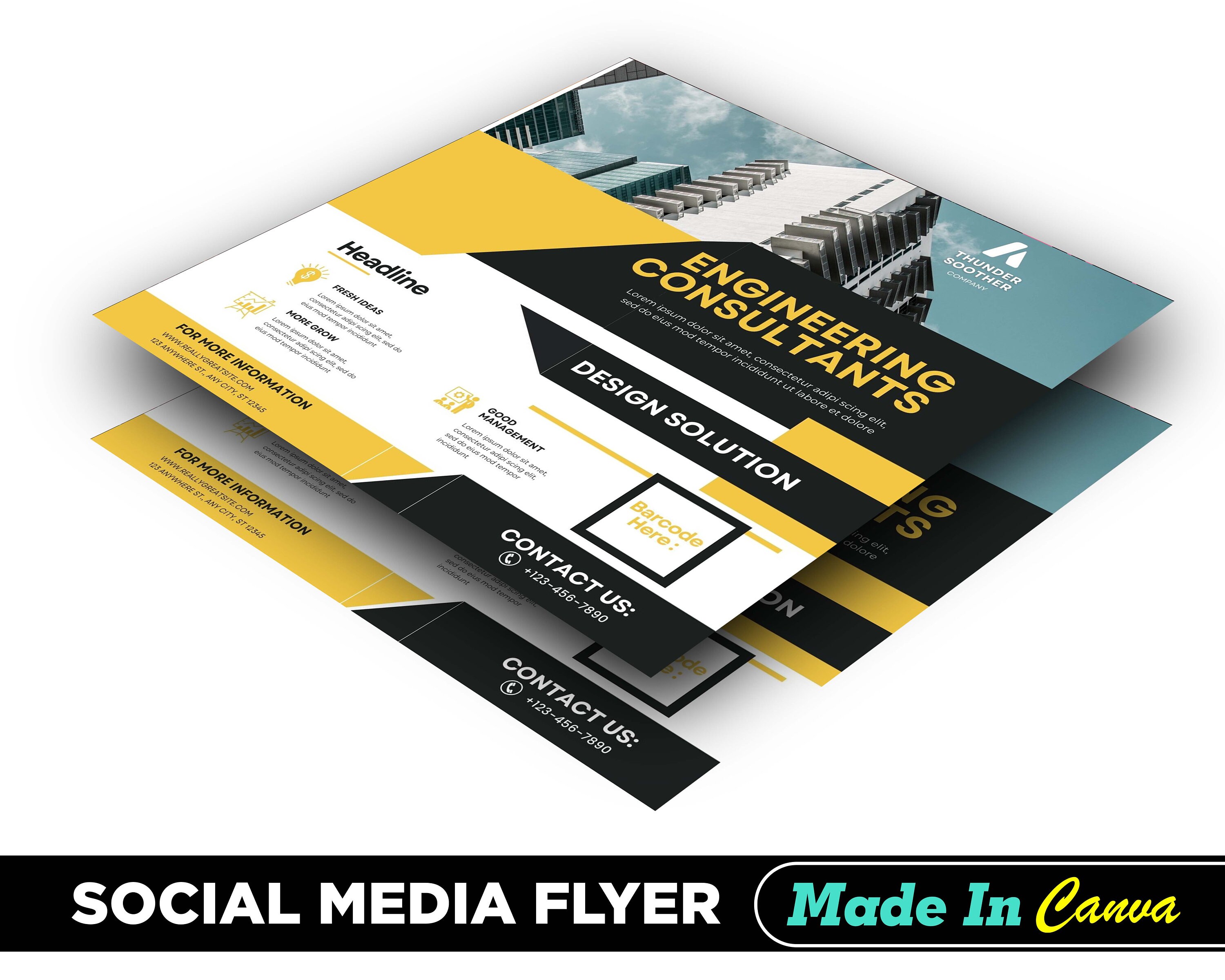 Engineering Consultants Flyer DIY Canva Engineering - Etsy