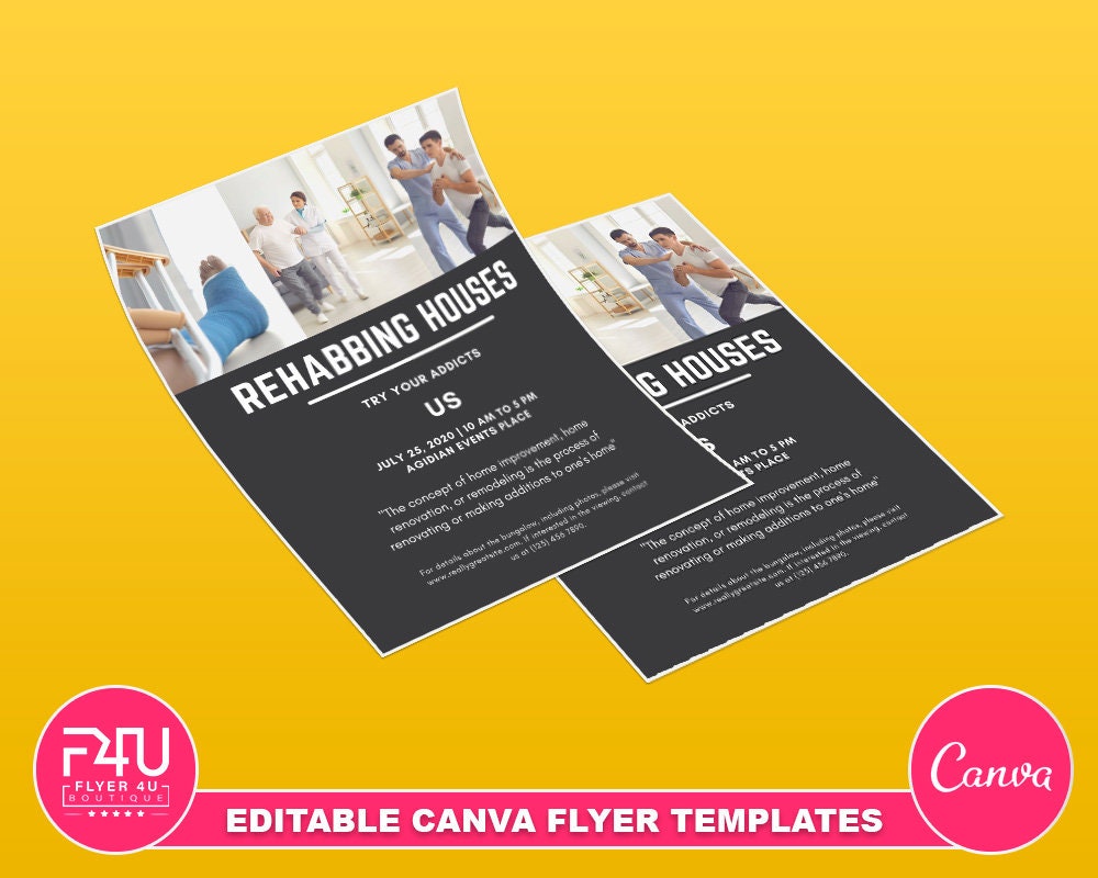 Rehabbing Houses Flyer, DIY Canva Rehabbing Houses Flyer Template 2022 ...