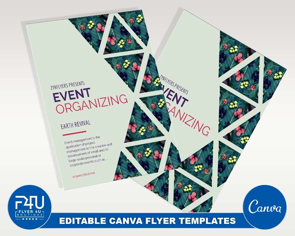 Event Organizing Flyer, DIY Canva Event Organizing Flyer Template 2022 ...