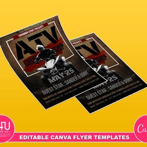 ATV Tournament Flyer, DIY Canva Atv Tournament Flyer, Editable Canva US ...