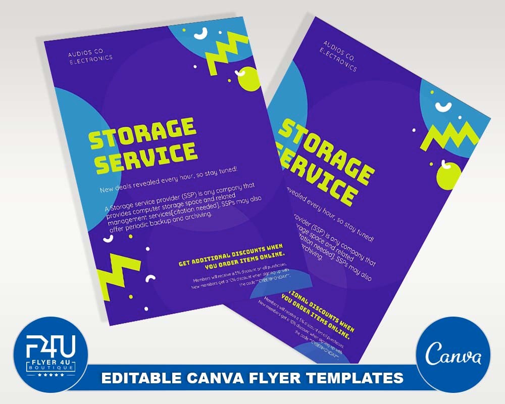 Storage Service Flyer, DIY Canva Storage Service Flyer Template 2022 ...