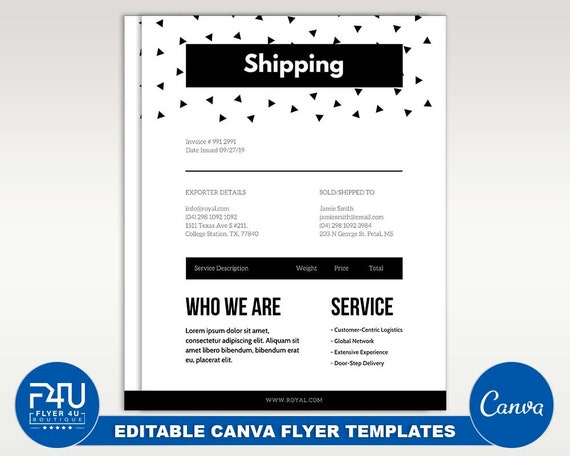 Stationery Design & Templates Templates Shipping Company Flyer 2022 ...