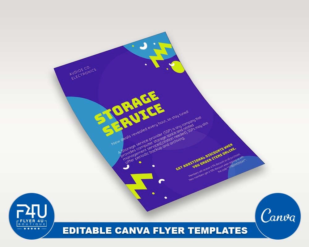 Storage Service Flyer, DIY Canva Storage Service Flyer Template 2022 ...
