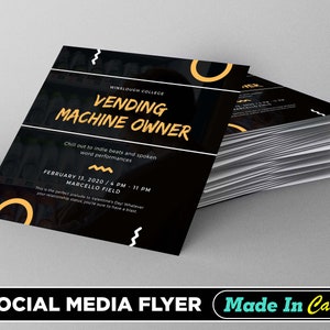 Vending Machine Flyer, DIY Canva Vending Machine Flyer Template ...