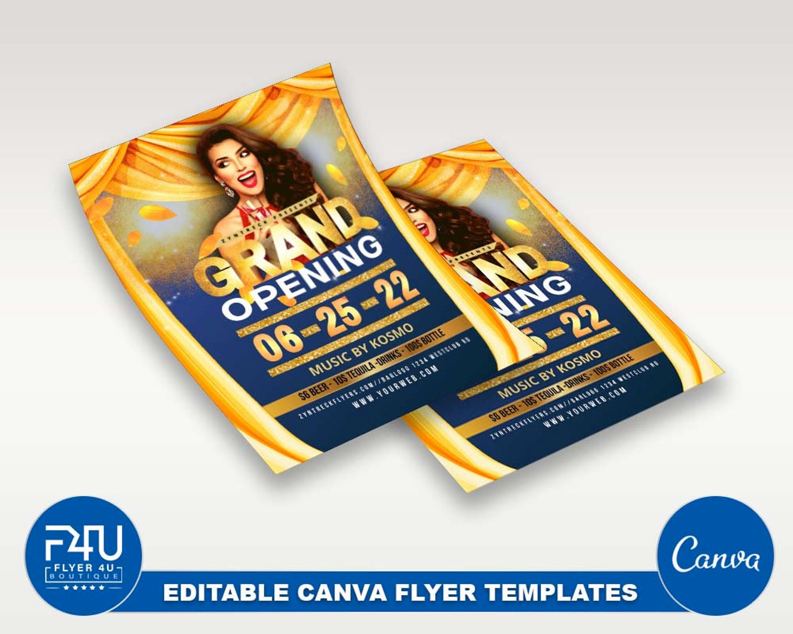 Grand Opening Flyer DIY Canva Grand Opening Flyer Template - Etsy